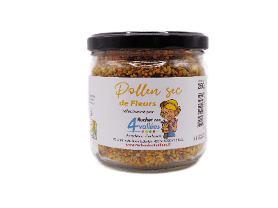 Pollen sec de fleurs - Pot de 250g - Rucherdes4vallees